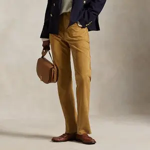 Ralph Lauren Relaxed Straight Suede Pants