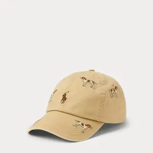 Ralph Lauren Dog-embroidered Twill Cap - Cafe Tan/hound