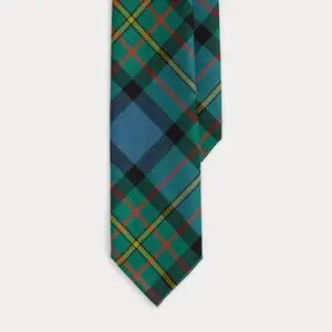 Ralph Lauren Tartan Wool Neck Tie Blue/green Multi