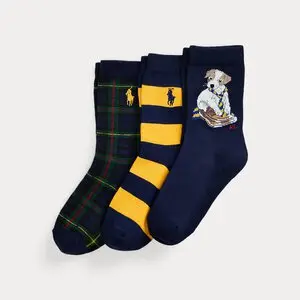 Ralph Lauren Crew Socks 3-pack - Multi