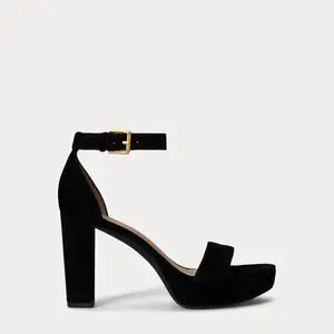 Ralph Lauren Sylvia Suede Platform Sandals