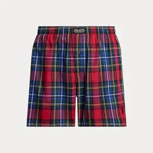 Ralph Lauren Plaid Woven Cotton Boxer - Bistro Plaid/polo Black