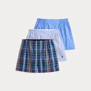 Ralph Lauren Classic Fit Woven Cotton Boxer 3-pack - Summit Plaid