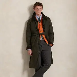 Ralph Lauren Oilcloth Belted Coat - Olive