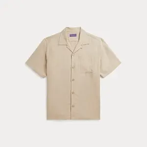 Ralph Lauren Silk-linen Camp Shirt - Champagne