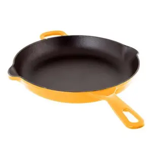 CHANTAL 10 Inch Round Cast Iron Skillet - Marigold