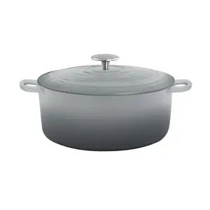 CHANTAL 5.6 Qt Round Cast Iron Dutch Oven - Fade Gray
