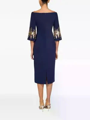 Jenny Packham Aster Sequin-embellished Midi Dress - Blue