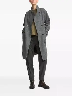 YVES SALOMON Double-breasted Virgin Wool Coat