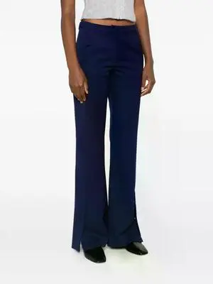 Patrizia Pepe Embroidered Split-hem Trousers