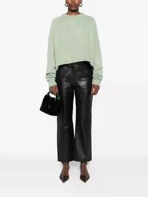 Eric Bompard Patch-pocket Leather Trousers