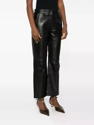 Eric Bompard Patch-pocket Leather Trousers