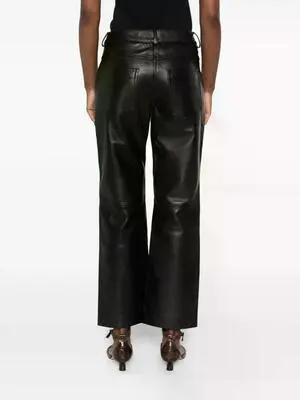 Eric Bompard Patch-pocket Leather Trousers
