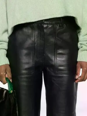 Eric Bompard Patch-pocket Leather Trousers
