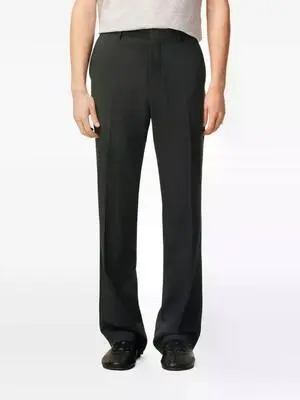 AMI Paris Wool Straight-leg Trousers - Grey