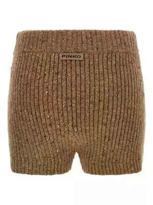 Pinko Embellished Ribbed Shorts