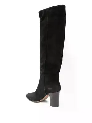 Paris Texas Suede Leather Block-heel Boots