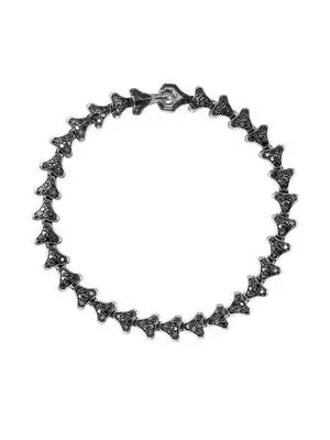 David Yurman Sterling Armory Black Diamond Bracelet - Silver