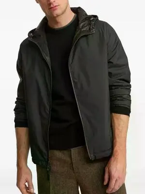 YVES SALOMON Hooded Calfskin Leather Jacket