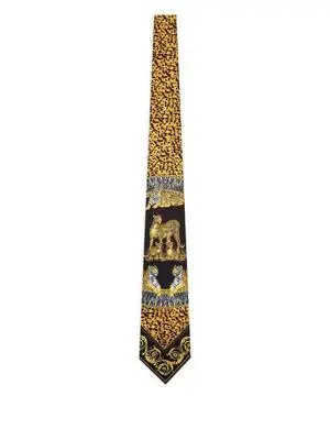 Versace Printed Neck Tie - Black