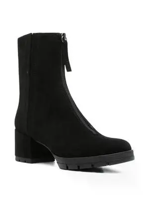 Unisa 50mm Zip-front Block-heel Ankle Boots