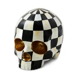 MACKENZIE-CHILDS Courtly Check Skull - No Color