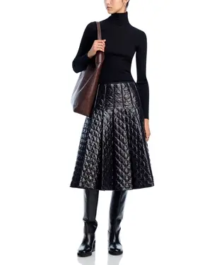 Moncler A-line Quilted Skirt