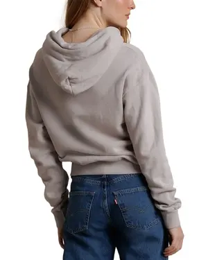 PERFECTWHITETEE Heart Fleece Pullover Hoodie - Cloud Gray