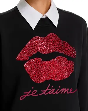 Cinq À Sept Je T'aime Justina Pullover Sweatshirt