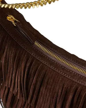 Veronica Beard Small Suede Fringe Fortune Bag