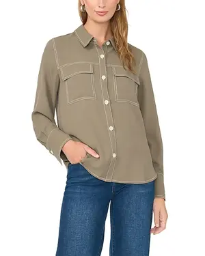 Vince Camuto Long Sleeve Contrast Stitch Shirt