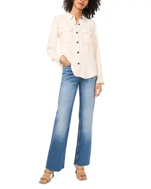 Vince Camuto Top Stitched Blouse - Soft Cream