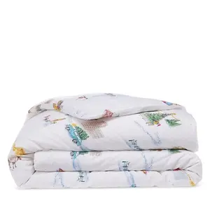 SCHLOSSBERG Santa In Ny Duvet Cover, Queen - Blanc
