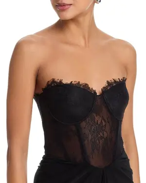 Bcbgmaxazria Lace Bodice Gown - Black