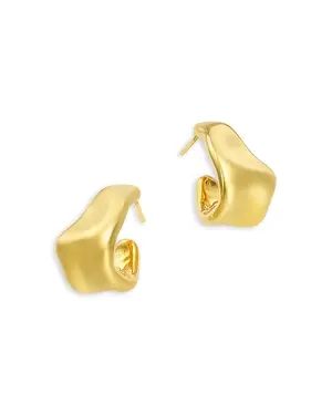 Bloomingdale'S 14k Yellow Sculptural Hoop Earrings - Gold