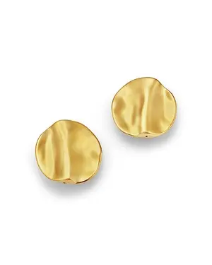 Bloomingdale'S 14k Yellow Wavy Texture Stud Earrings - Gold