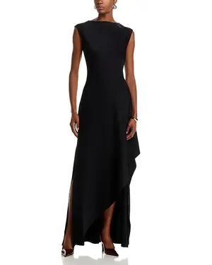 JASON WU Crepe Back Satin Asymmetrical Gown
