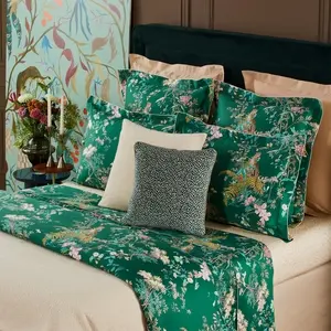 YVES DELORME Contes Flat Sheet, King - Green