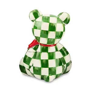 MACKENZIE-CHILDS Check It Out Bear Cookie Jar
