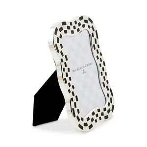MACKENZIE-CHILDS Wavy Check Silver Plated Frame, 4x 6