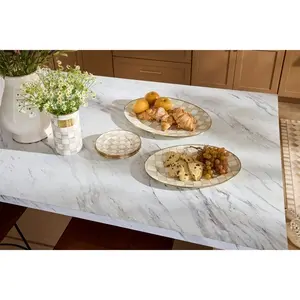 MACKENZIE-CHILDS Mocha Check Small Oval Platter