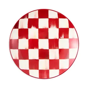 MACKENZIE-CHILDS Cherry Check Appetizer Plates, Set Of 4 - No Color