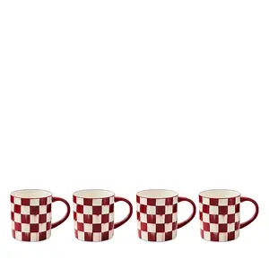 MACKENZIE-CHILDS Cherry Check Mugs, Set Of 4 - No Color