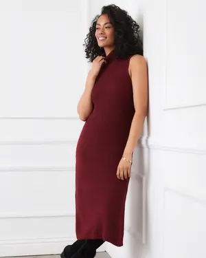Karen Kane Sleeveless Turtleneck Sweater Dress