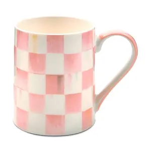 MACKENZIE-CHILDS Rosy Check Porcelain Mug - No Color