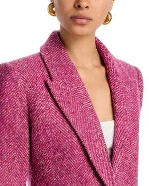 L'Agence Chamberlain Herringbone Wool-blend Blazer