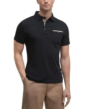 Barbour Premium Short Sleeve Corpatch Polo Shirt - Black