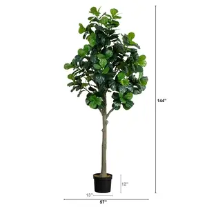 NEARLY NATURAL Artificial Fiddle Leaf Tree, 12