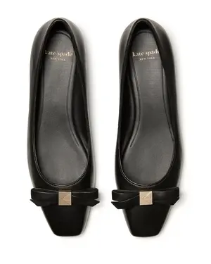 Kate Spade New York Deco Bow Ballet Flats - Black