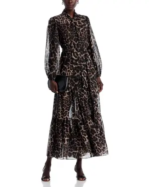 Kobi Halperin Baird Tie-neck Maxi Dress